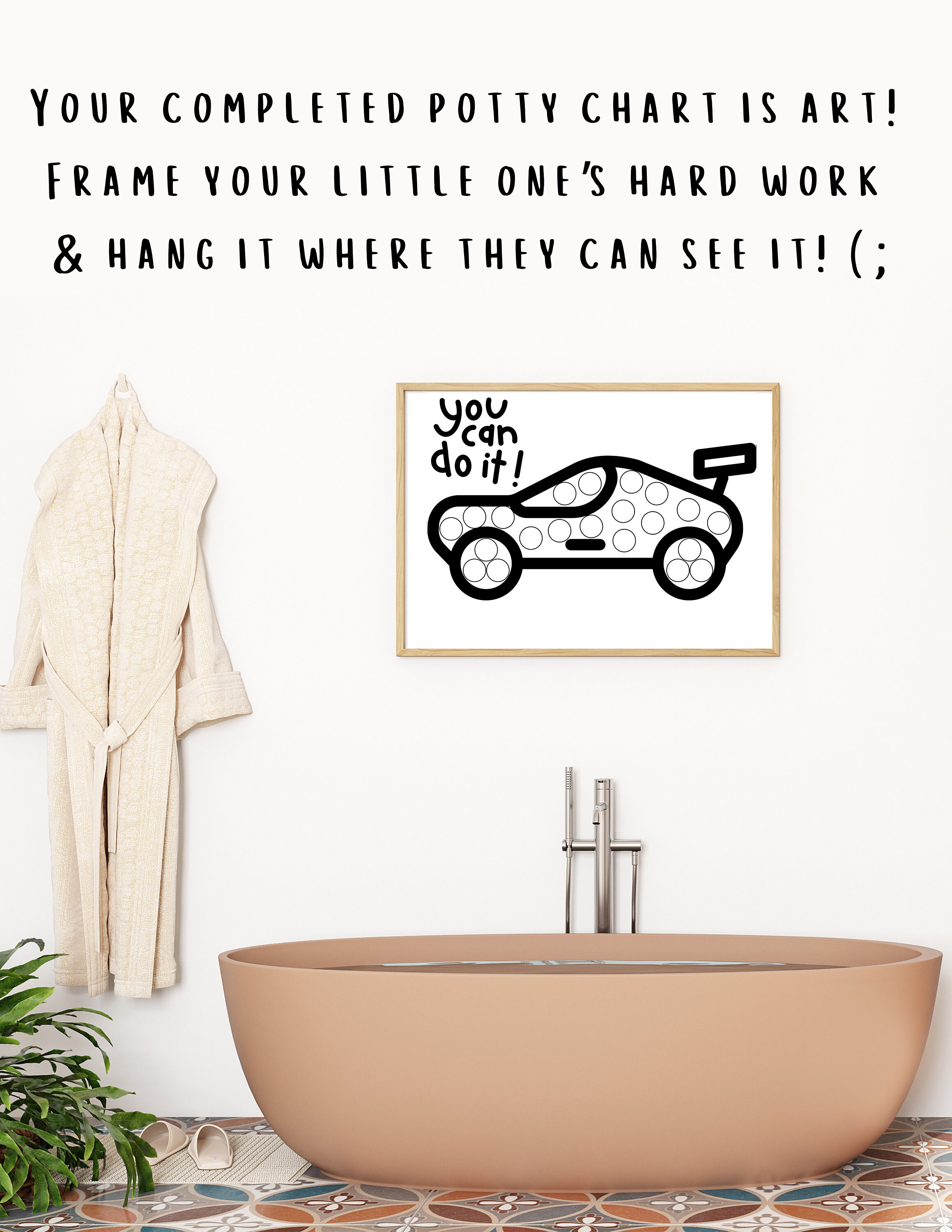 Racecar Potty Chart - Plain Dots - Dot Art - Printable Reward Chart ...