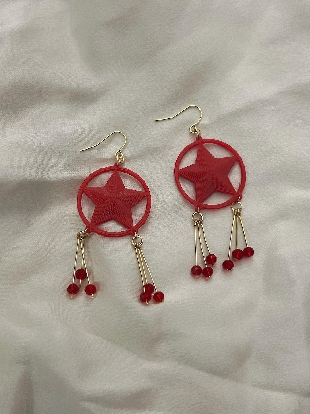 Beaded 3D Printed Parol Earrings - Etsy