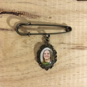 Personalized Memorial Photo Pin, Graduation Photo Charm, Graduation Pin ...