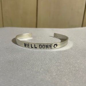 Word of the Year Bracelet, Resolution Bracelet, Mantra Cuff Bracelet ...