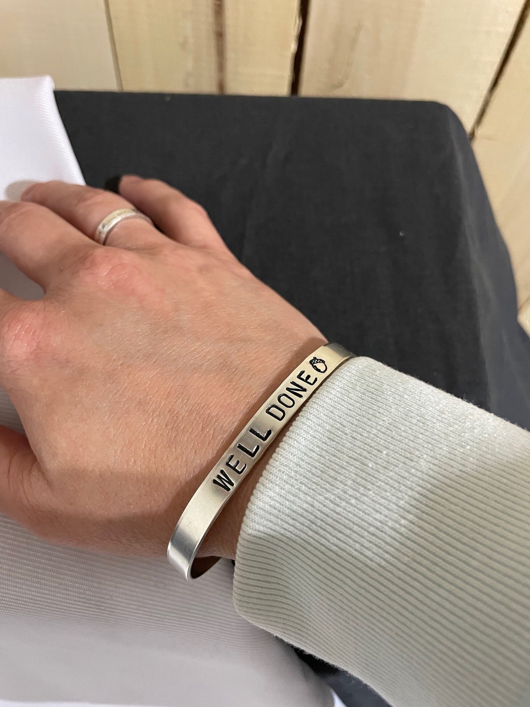 Word of the Year Bracelet, Resolution Bracelet, Mantra Cuff Bracelet ...