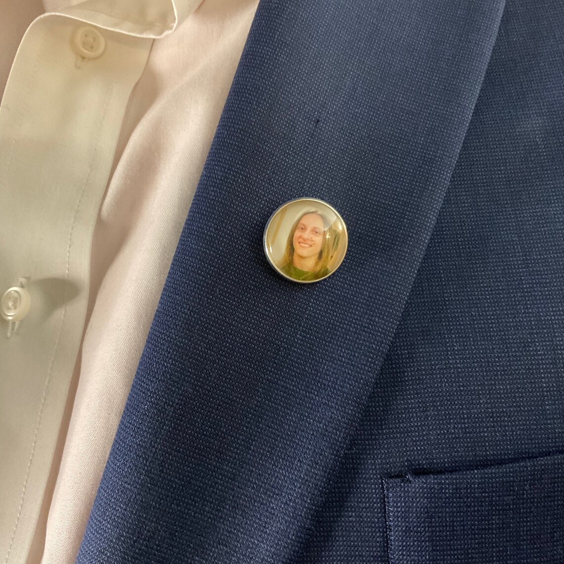 Personalized Memorial Photo Pin, Lapel Memorial Pin, Memorial Photo ...