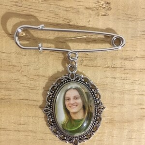 Personalized Memorial Photo Pin, Graduation Photo Charm, Graduation Pin ...