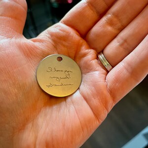 Custom Laser Engraved Tag, Logo Tag, Metal Label, Handwriting Jewelry ...