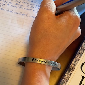 Word of the Year Bracelet, Resolution Bracelet, Mantra Cuff Bracelet ...