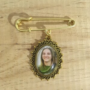 Personalized Memorial Photo Pin, Graduation Photo Charm, Graduation Pin ...