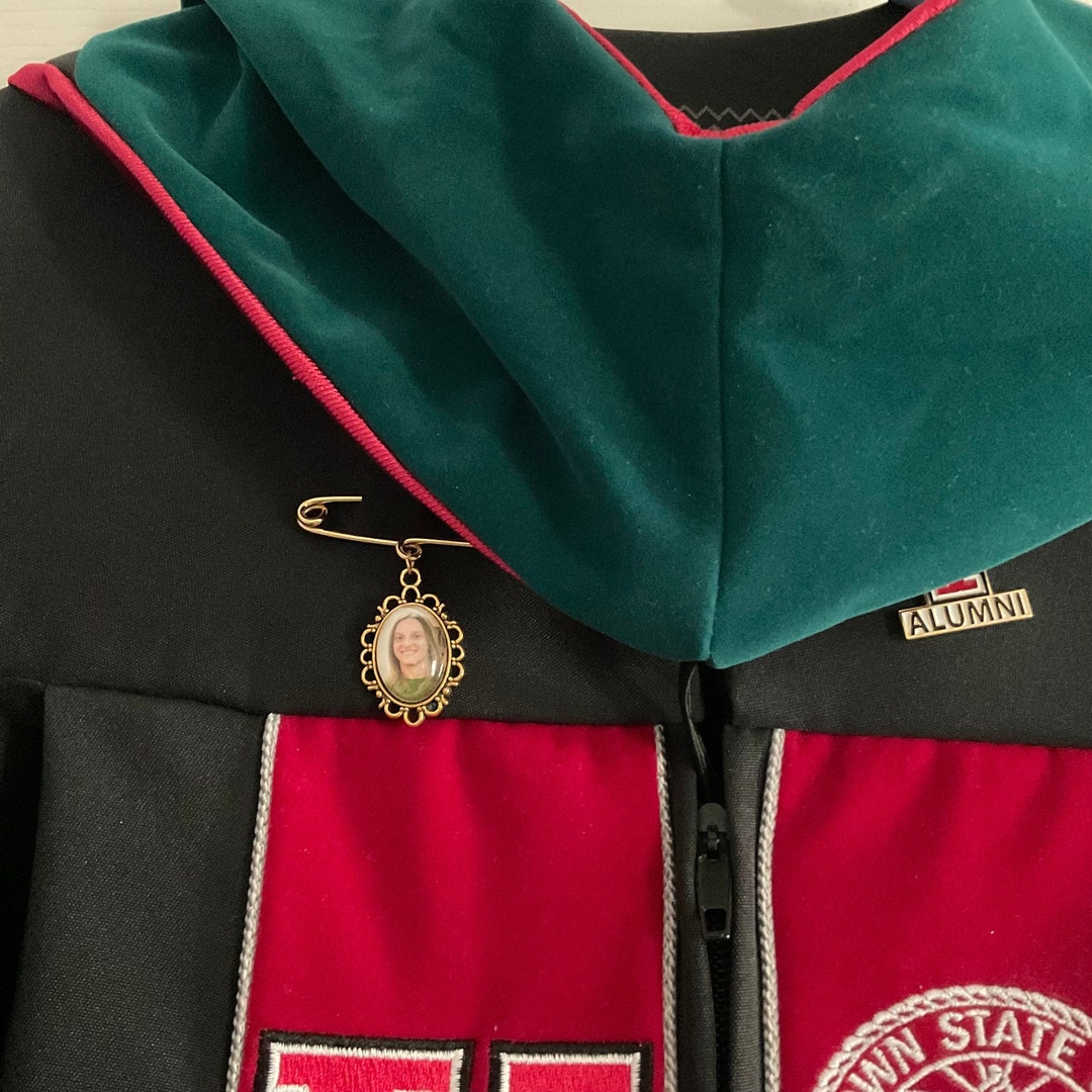 Personalized Memorial Photo Pin, Graduation Photo Charm, Graduation Pin ...