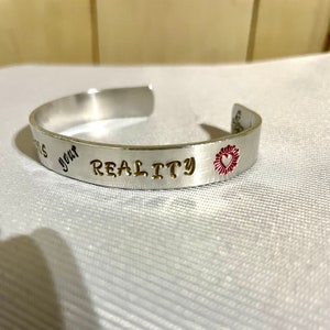 Word of the Year Bracelet, Resolution Bracelet, Mantra Cuff Bracelet ...