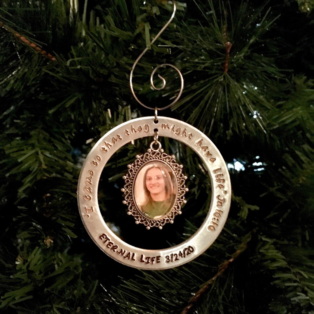 Personalized Memorial Christmas Ornament, Personalized Photo Memorial ...