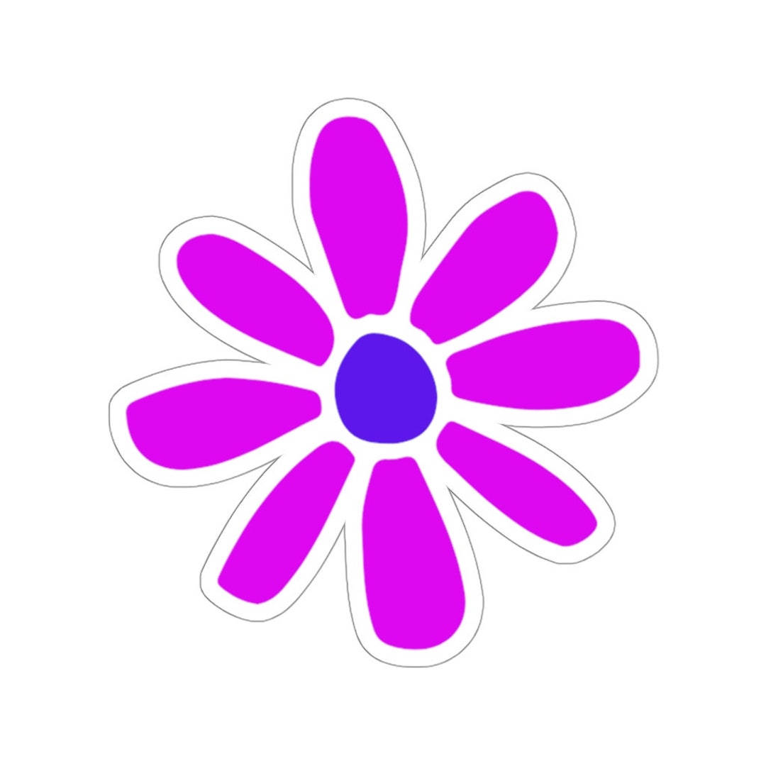 Flower Sticker | Purple Flower Sticker | Spring Stickers | Kiss-cut ...