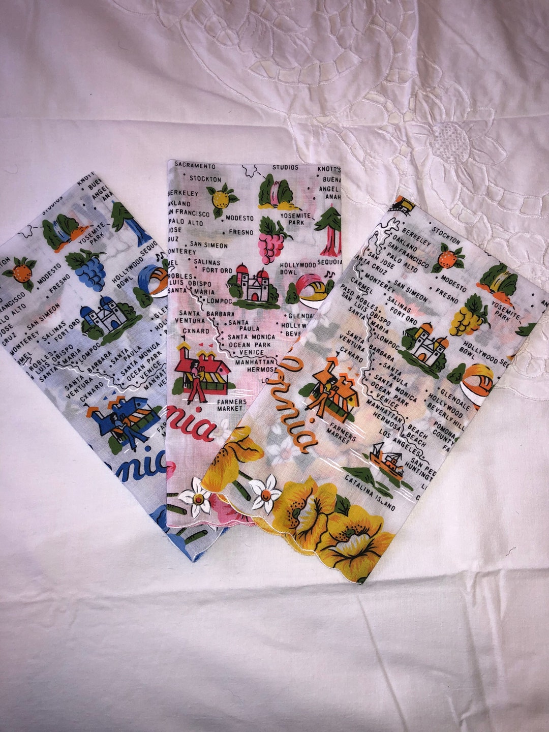 Vintage California Handkerchief - Etsy