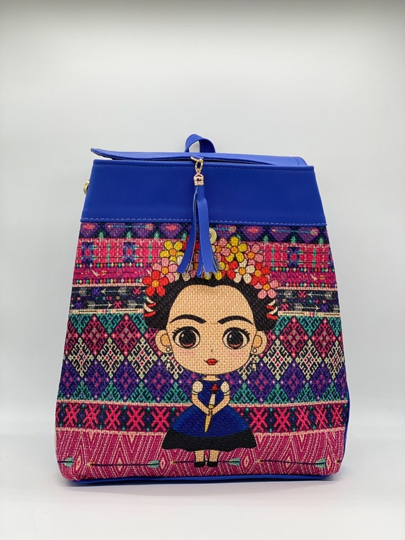 Blue Frida Kahlo Backpack | Etsy