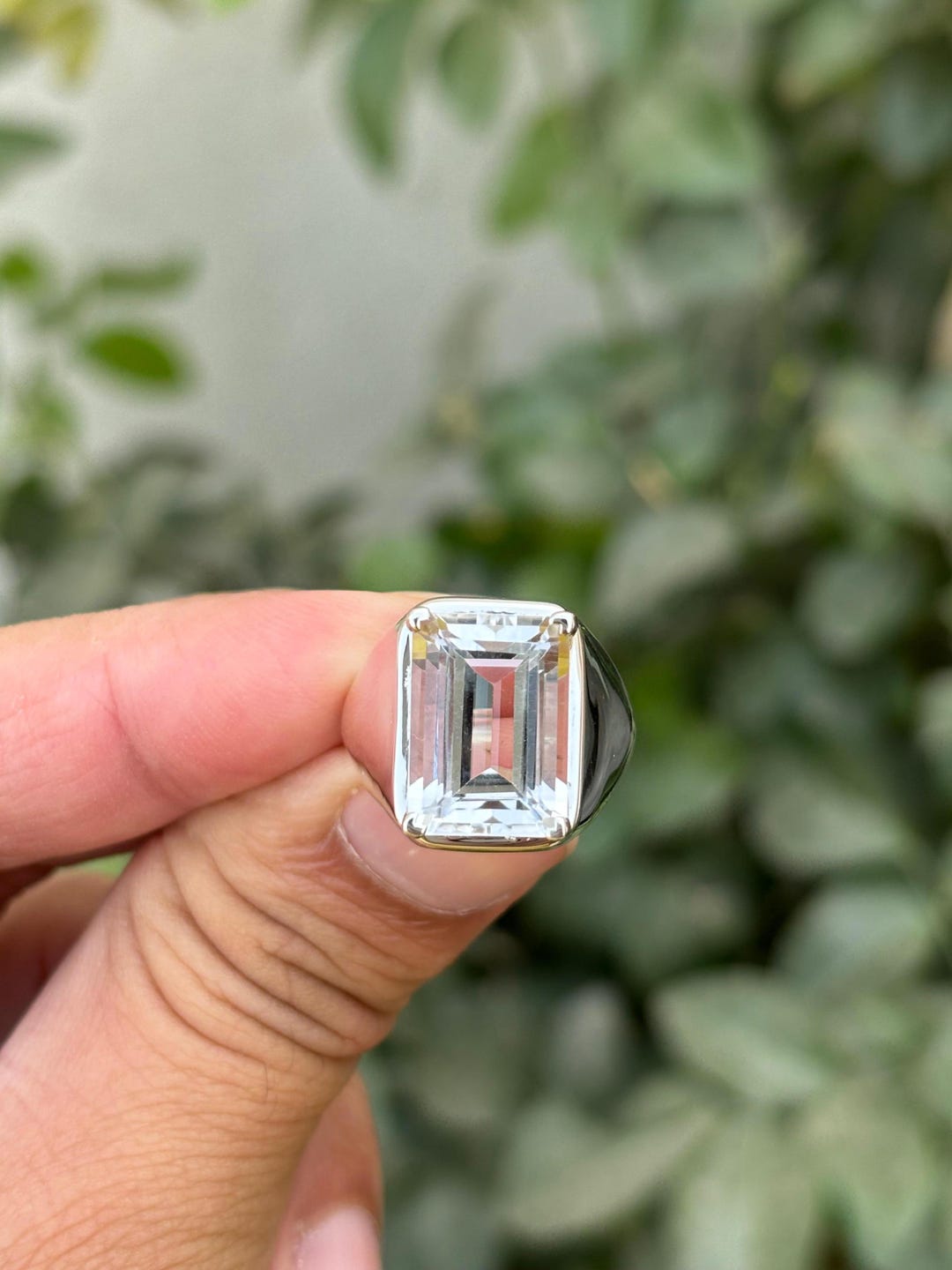 Clear Quartz Ring- Crystal Ring- Quartz Ring- Silver Clear Quartz Ring ...