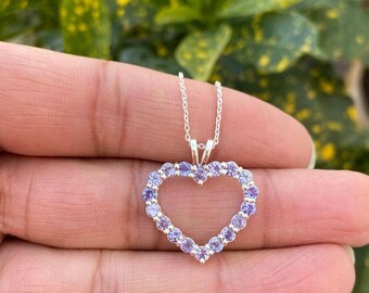 Tanzanite heart pendant store