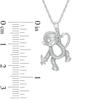Monkey Necklace Sterling Silver Monkey Necklace Animals - Etsy