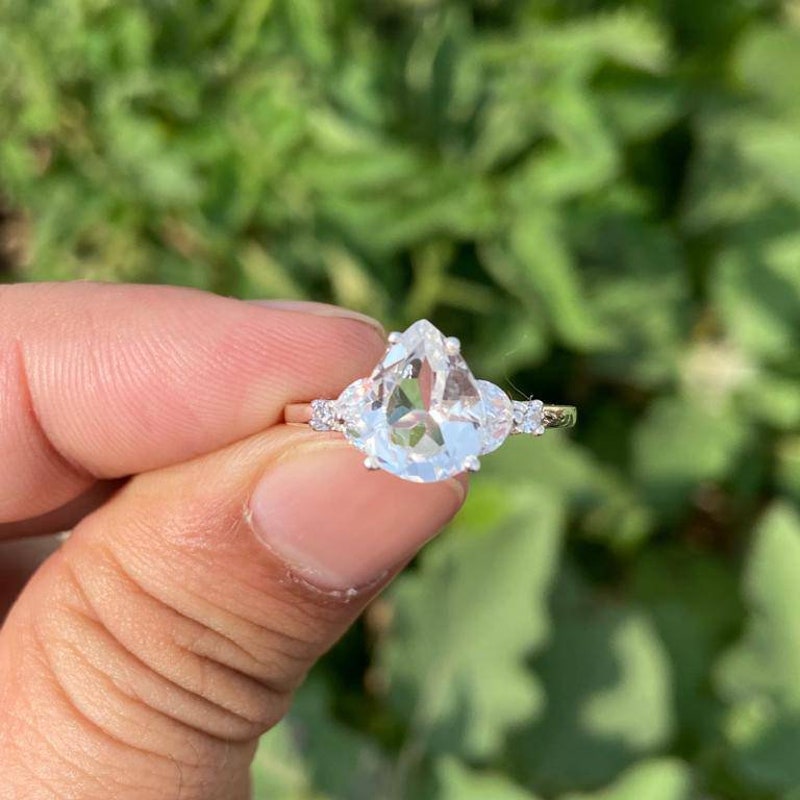 Crystal Wedding Ring - Etsy