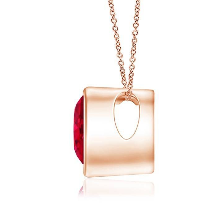Ruby Heart Necklace Rose Gold Ruby Necklace Ruby Necklace | Etsy
