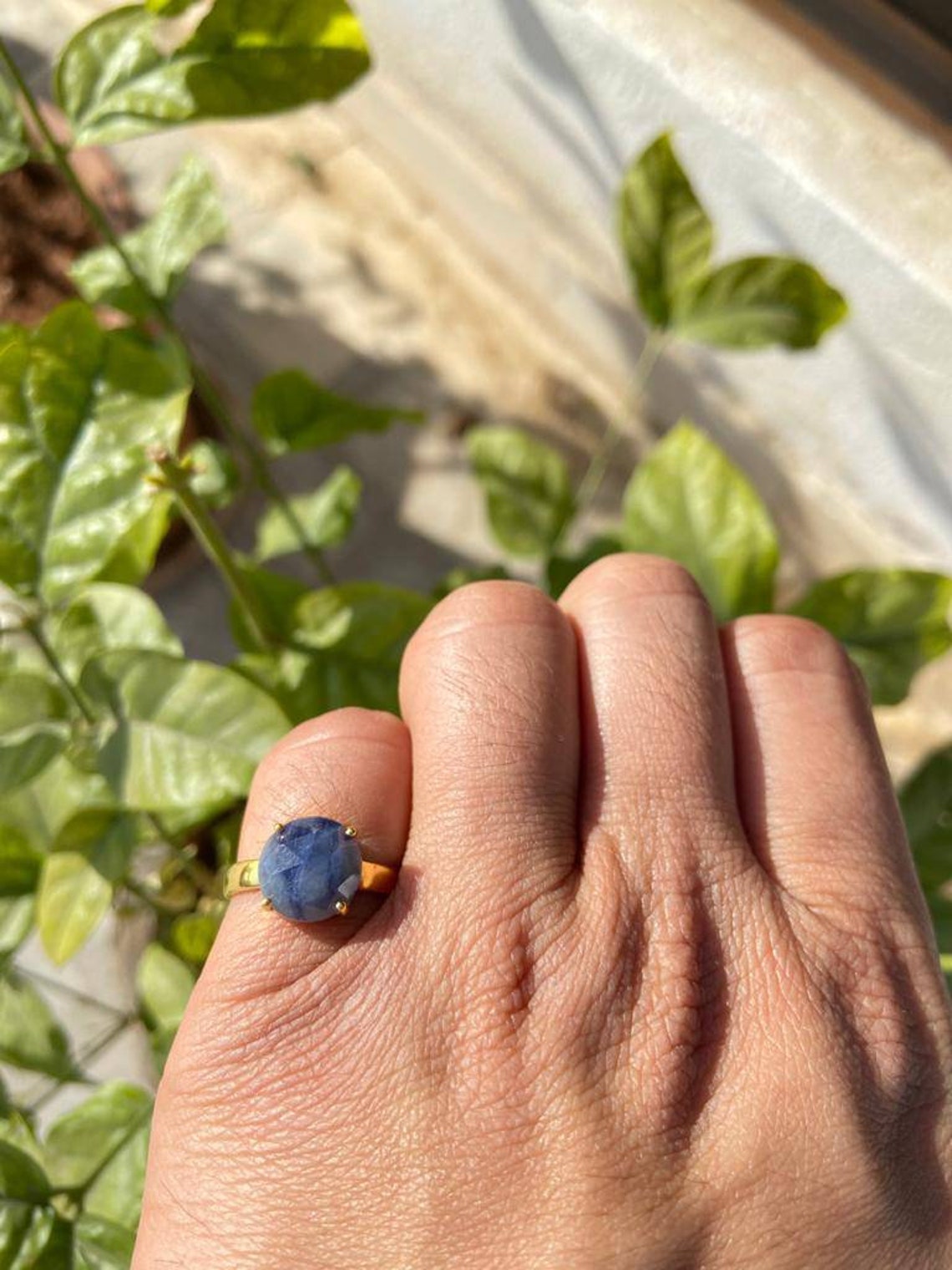 Raw Sapphire Ring Natural Sapphire Ring Silver Sapphire | Etsy