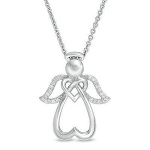 Angel Necklace Sterling Silver Necklace Angel Pendant Gift - Etsy