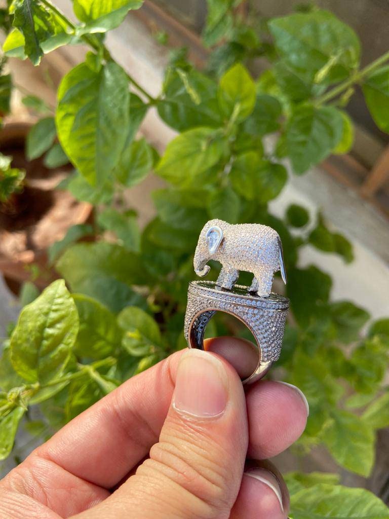 Elephant Ring Sterling Silver Elephant Ring Animal Ring | Etsy