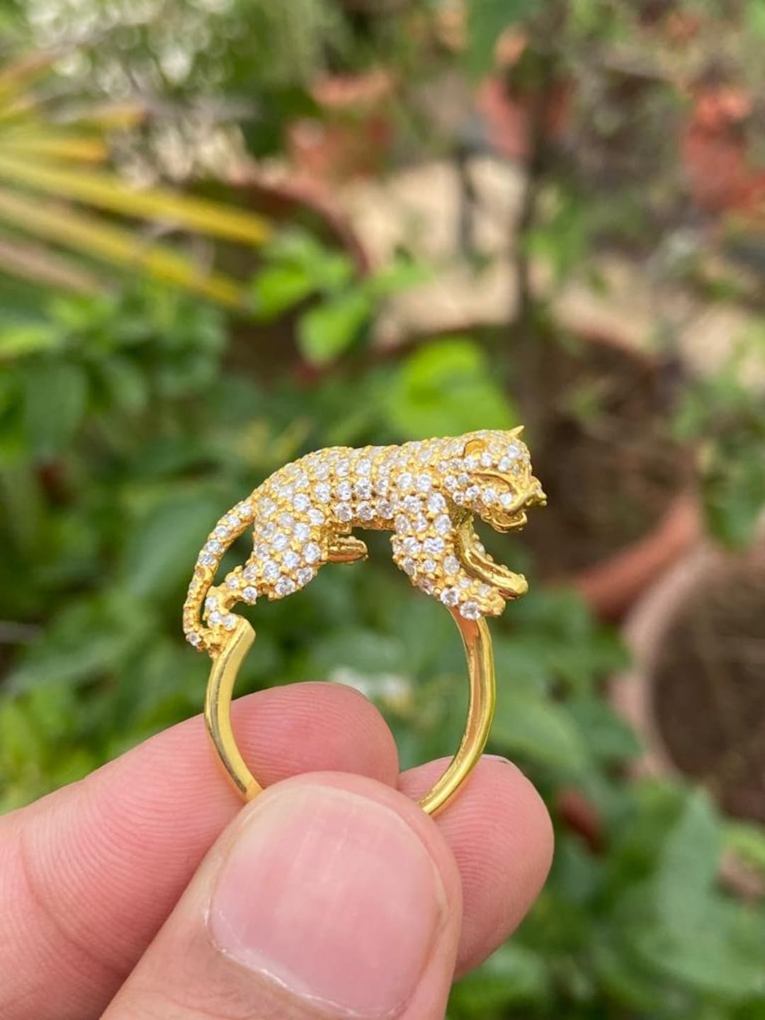 Panther Ring- Silver Panther Ring- Animals Lover Gift- Animal Ring ...