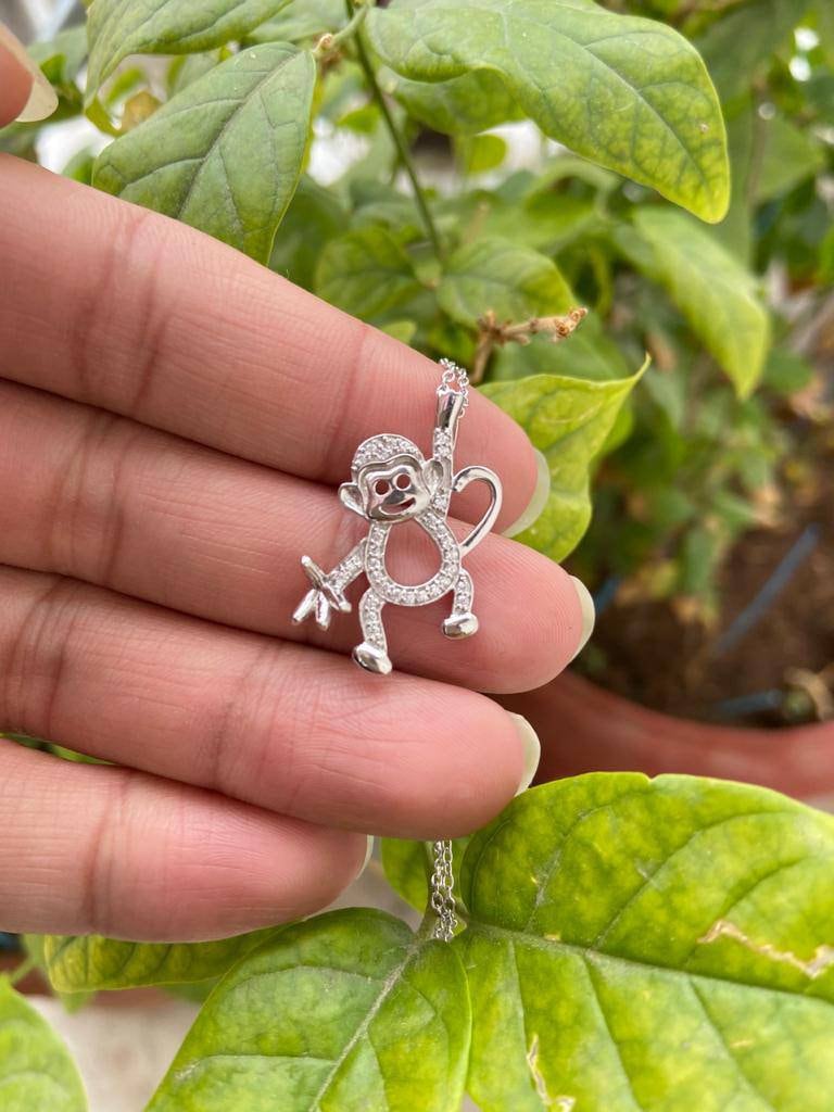 Monkey Necklace 14k Gold Monkey Necklace Animals Lover | Etsy