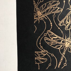 Dragonflies Lino Print | Original Linocut Print | Hand Printed | Home ...