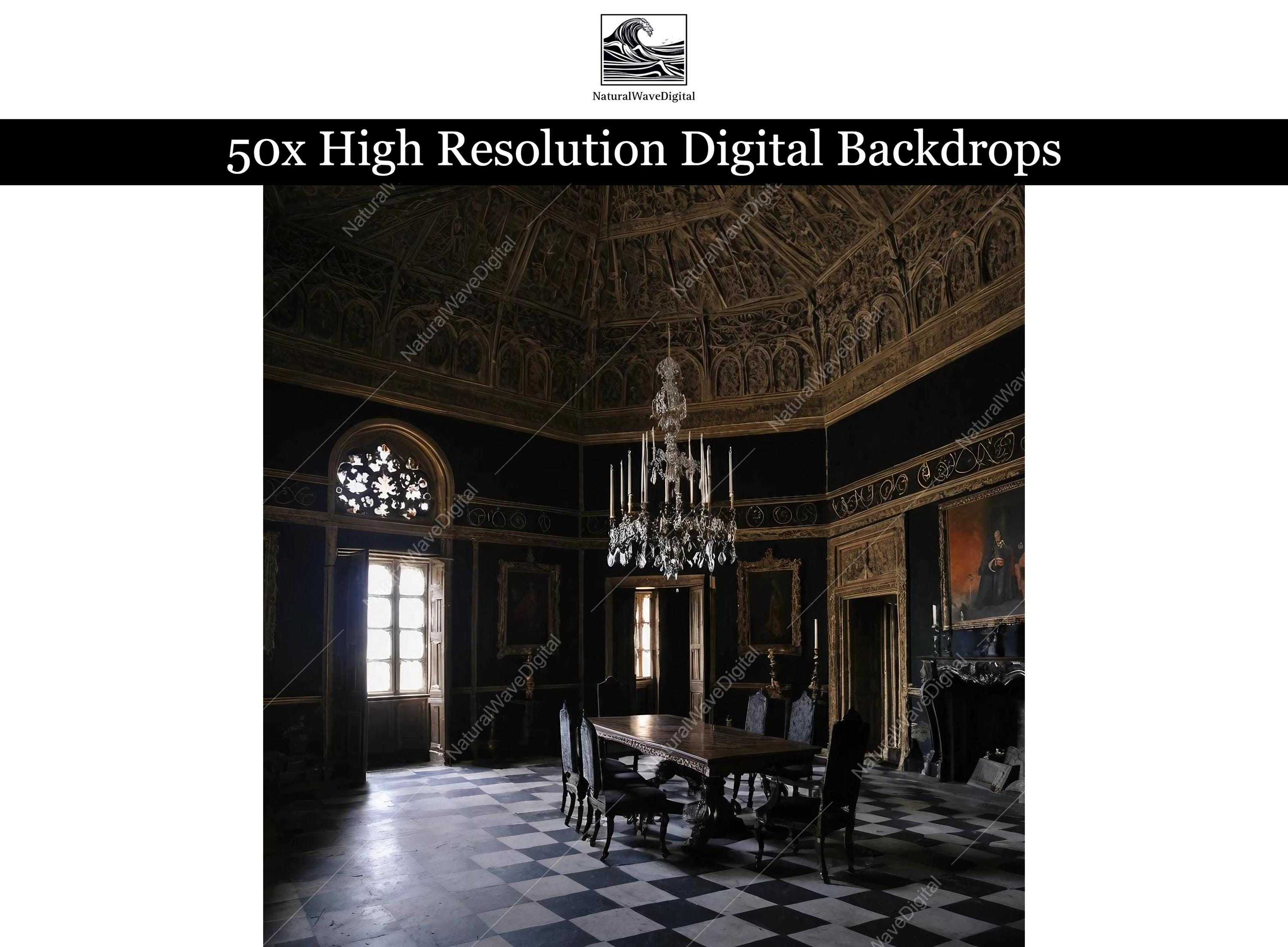 50 Dark Gothic Room Backdrops,gothic Window Background,haunted ,creepy ...