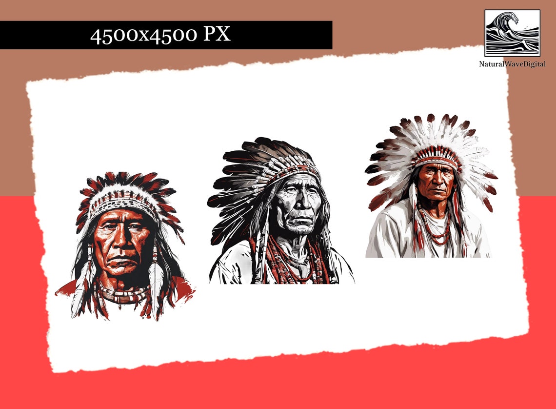 51 Native American Man Clipart, Western Native Indigenous Clipart ...