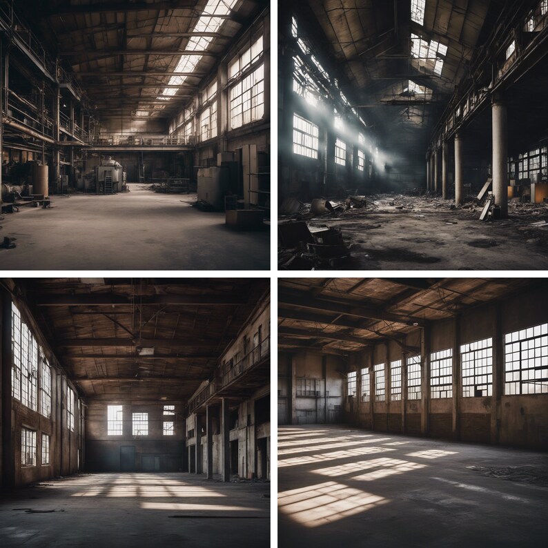 35x Abandoned Factory Warehouse Backdrops, Abandoned Architecture ...