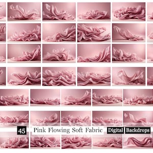 45 Pink Flowing Soft Fabric Backdrops,pink Flying Silk Fabric Digital ...