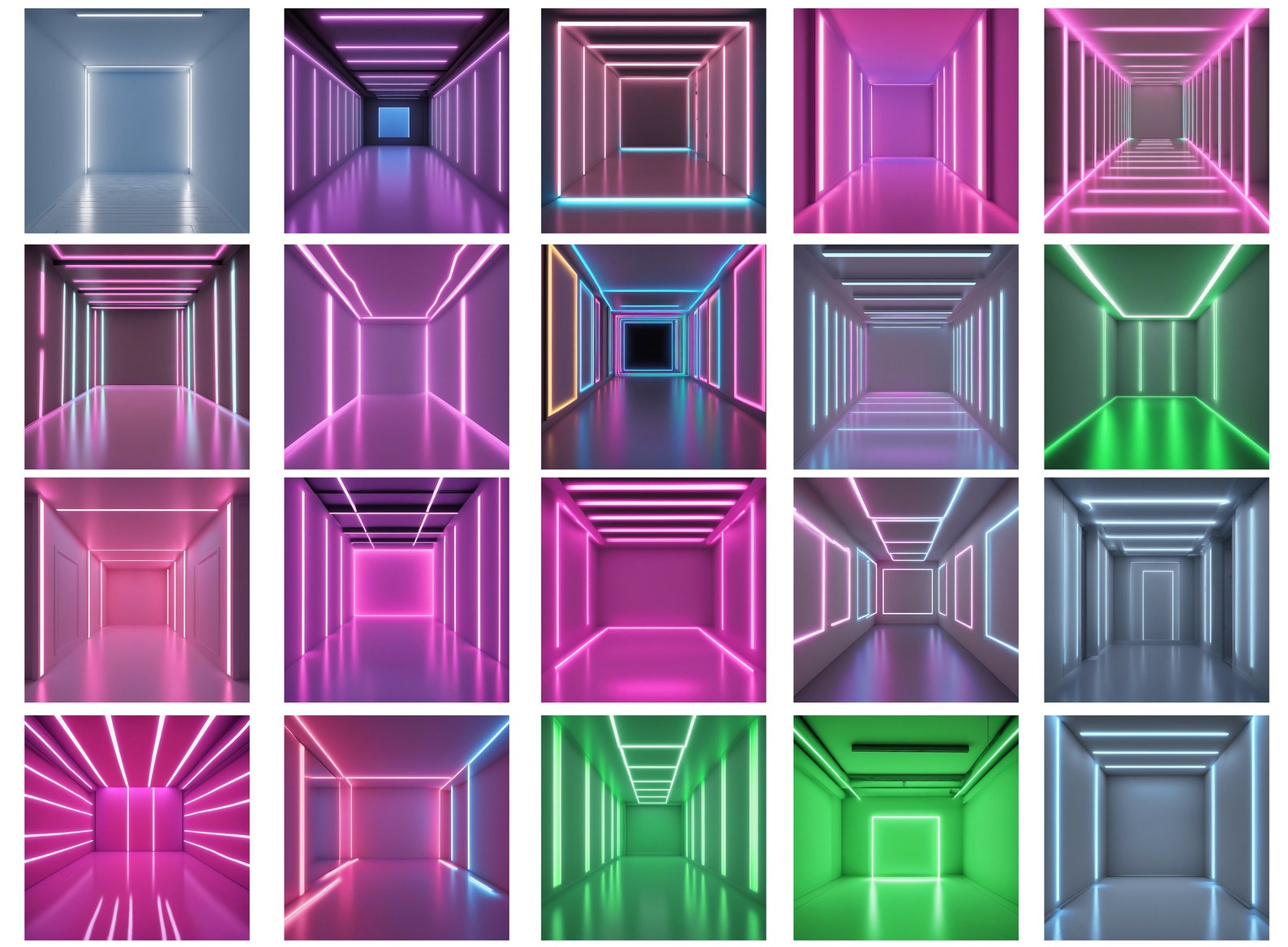 40x Neon Light Photo Studio Backdrops, Neon Light Digital Backgrounds ...