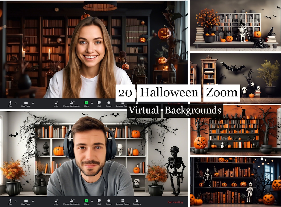 20 Halloween Zoom Virtual Backgrounds, Zoom Office Background , Virtual ...
