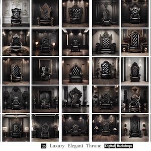 35 Luxury Elegant Throne Backdrops, Black Luxury Digital Backdrops ...