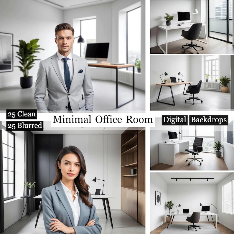 50x Minimal Office Room Backdrops,blurred Business Headshot Overlays ...