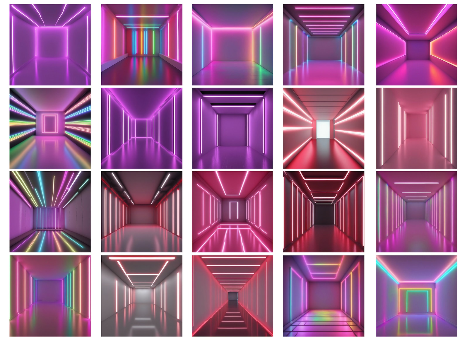 40x Neon Light Photo Studio Backdrops, Neon Light Digital Backgrounds ...