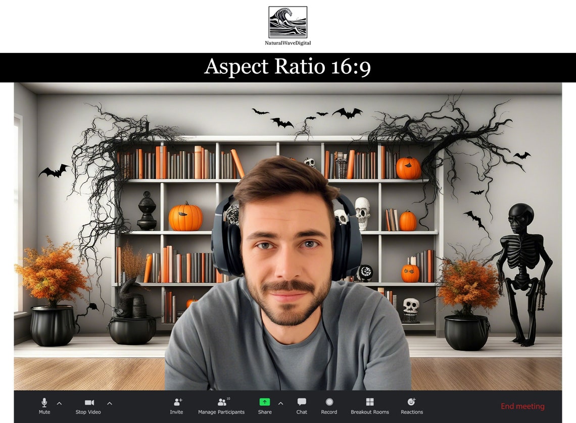 20 Halloween Zoom Virtual Backgrounds, Zoom Office Background , Virtual ...