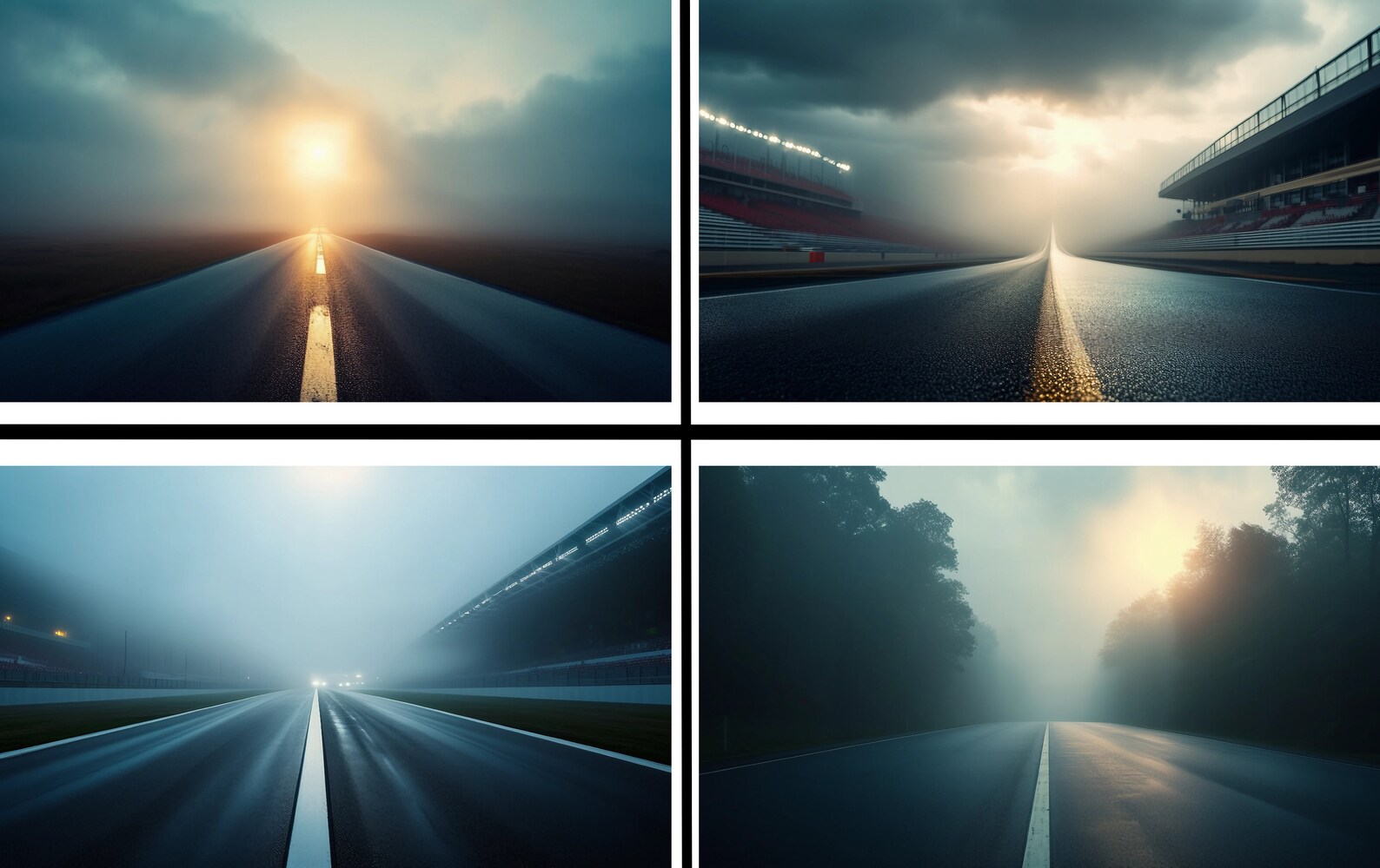 19 Foggy Track Road Digital Backdrops,track Backdrop,sports School ...
