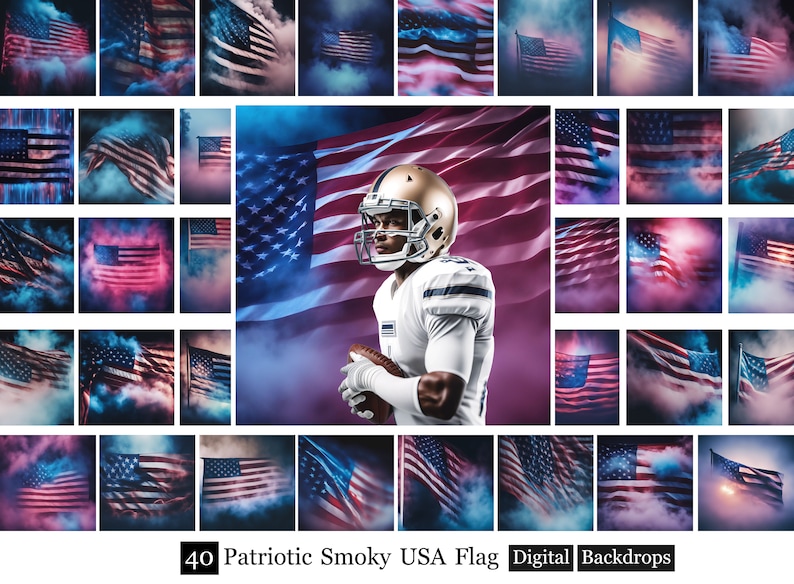 40 Patriotic Smoky USA Flag Backdrops, American Flag Background, Sports ...