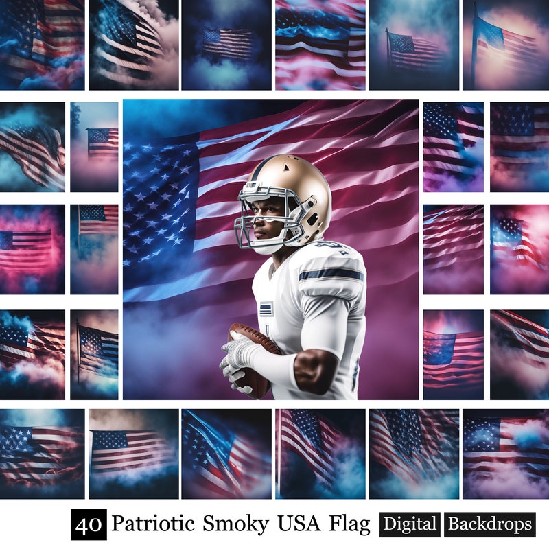 American Flag Teams Background - Etsy