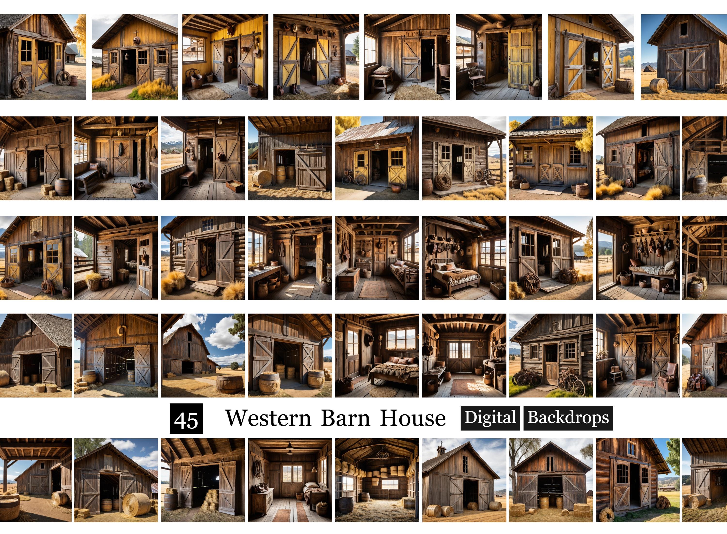 45 Western Barn House Backdrops,western Backdrop,cowboy Backdrop ...