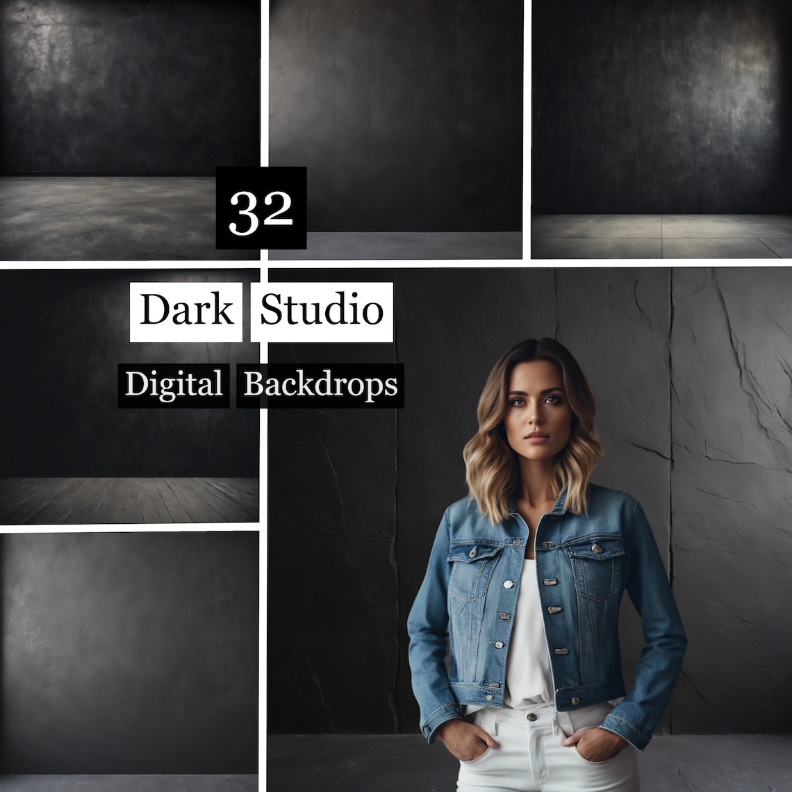 32 Dark Studio Backdrops, Photograph Digital Backdrops, Dark Room ...