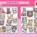 45 Cute Cat Digital Stickers Bundle, Kittens Cat Digital Planner ...