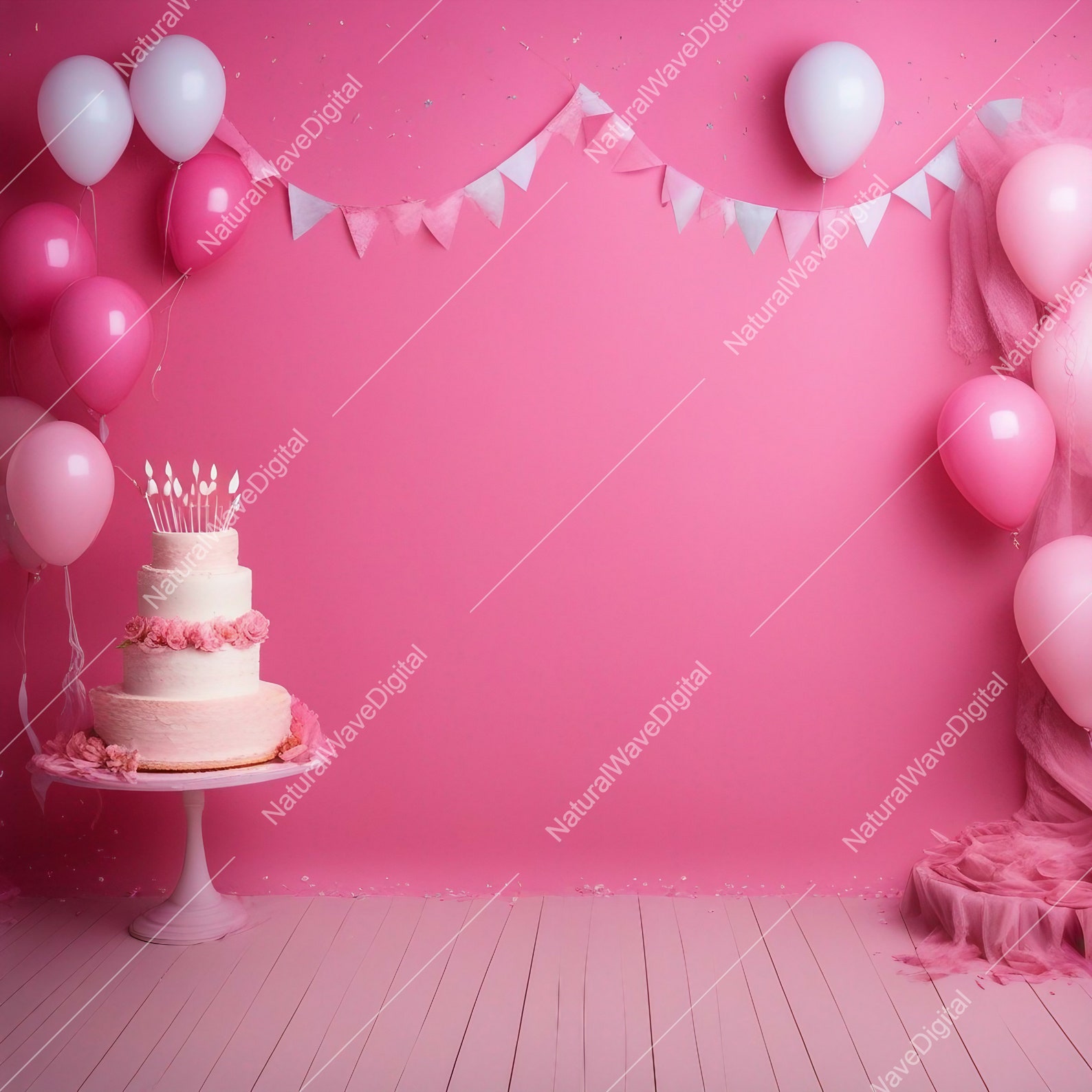 20 Pink Birthday Party Backdrops,studio Backdrops,pink Balloon ...