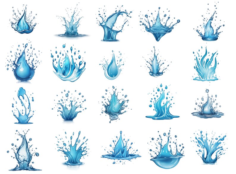 20 PNG Water Splash Clipart,water Splash Overlays,clipart Overlays ...