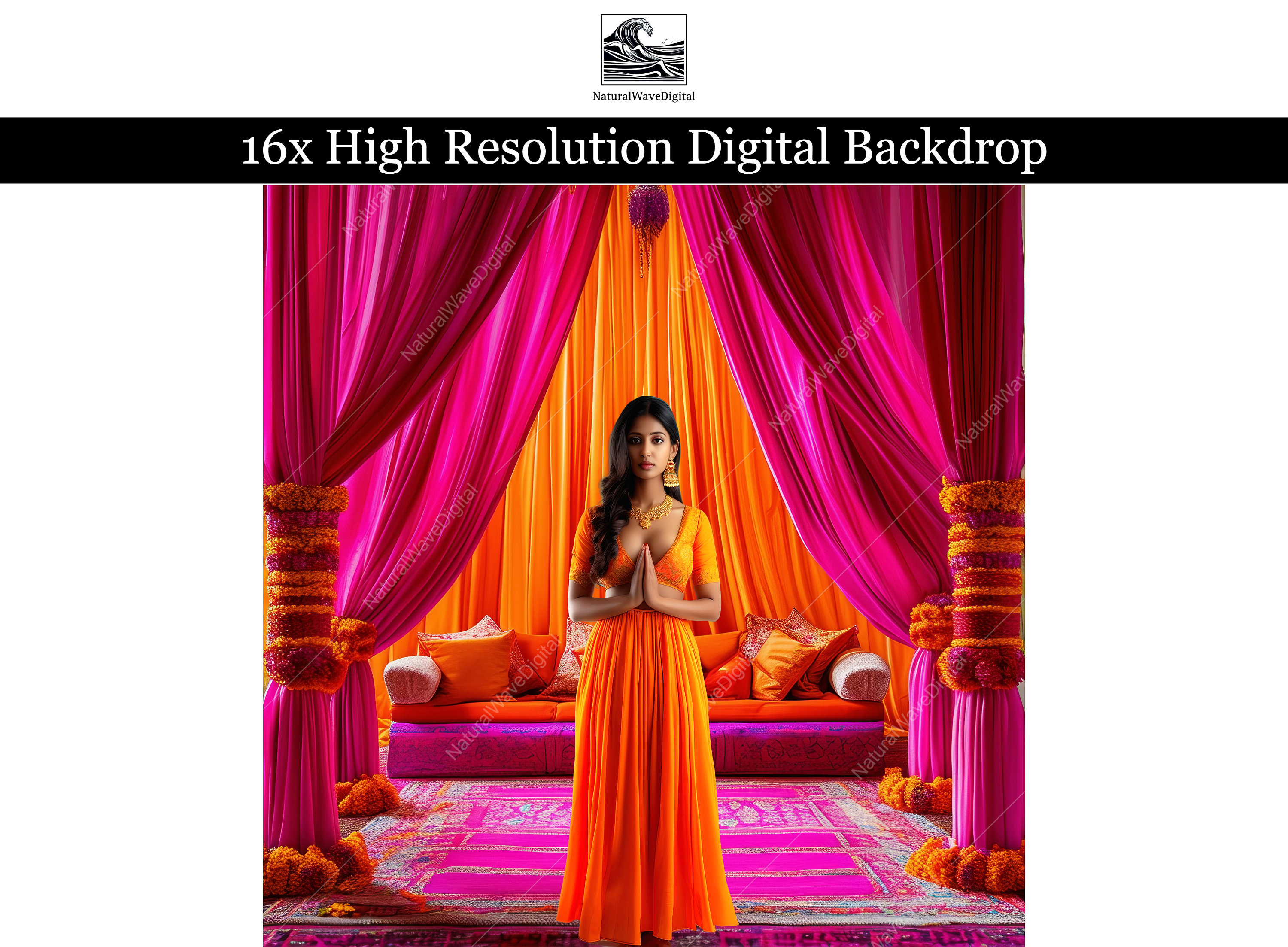 16x Indian Style Wedding Backdrops,hues of India Backdrops,wedding ...