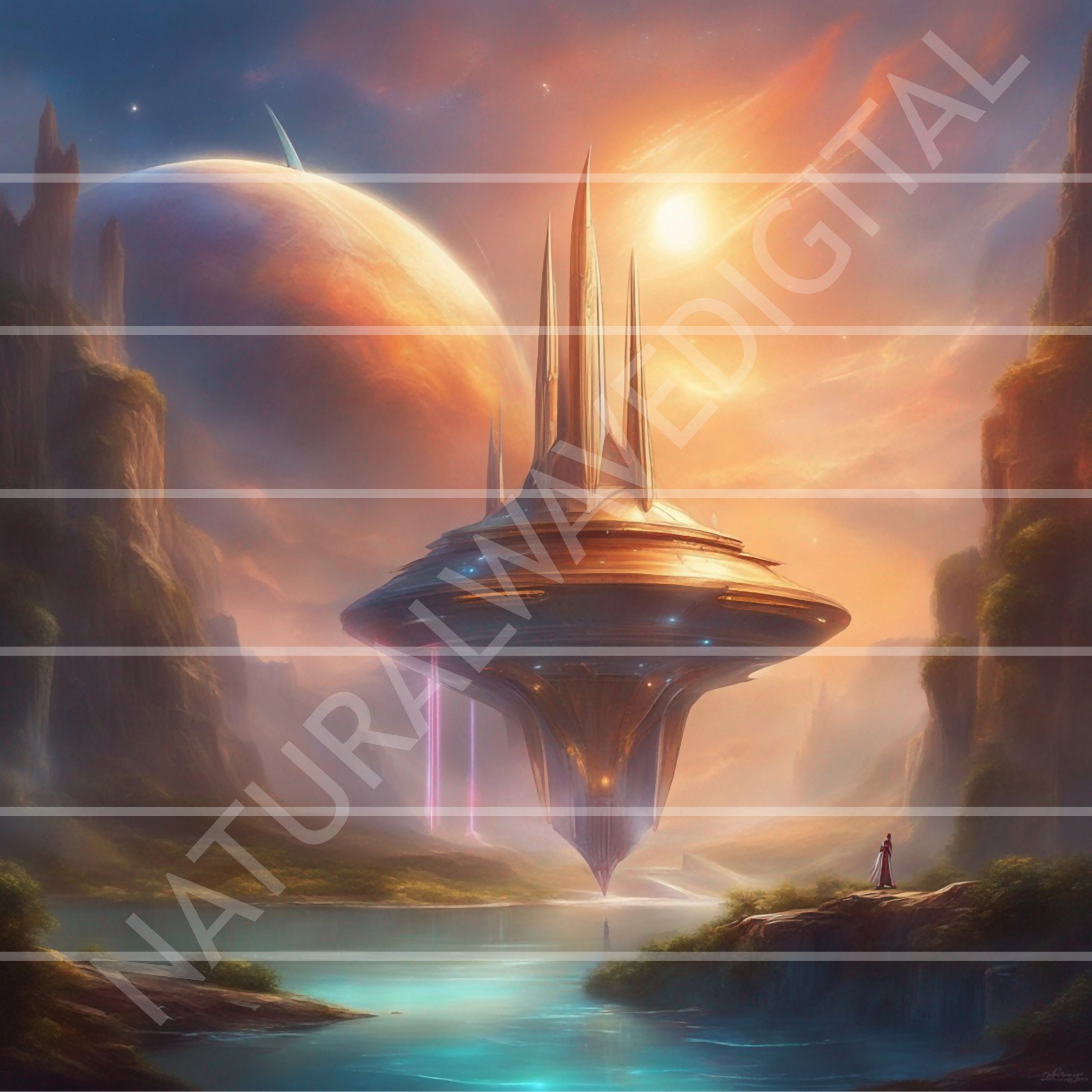 45 Fantasy Spaceship Backdrops , Spaceship Backgrounds , Digital ...
