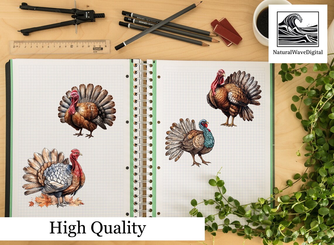 35 Turkey Clipart , Turkey Digital Clipart , Thanksgiving Clipart ...