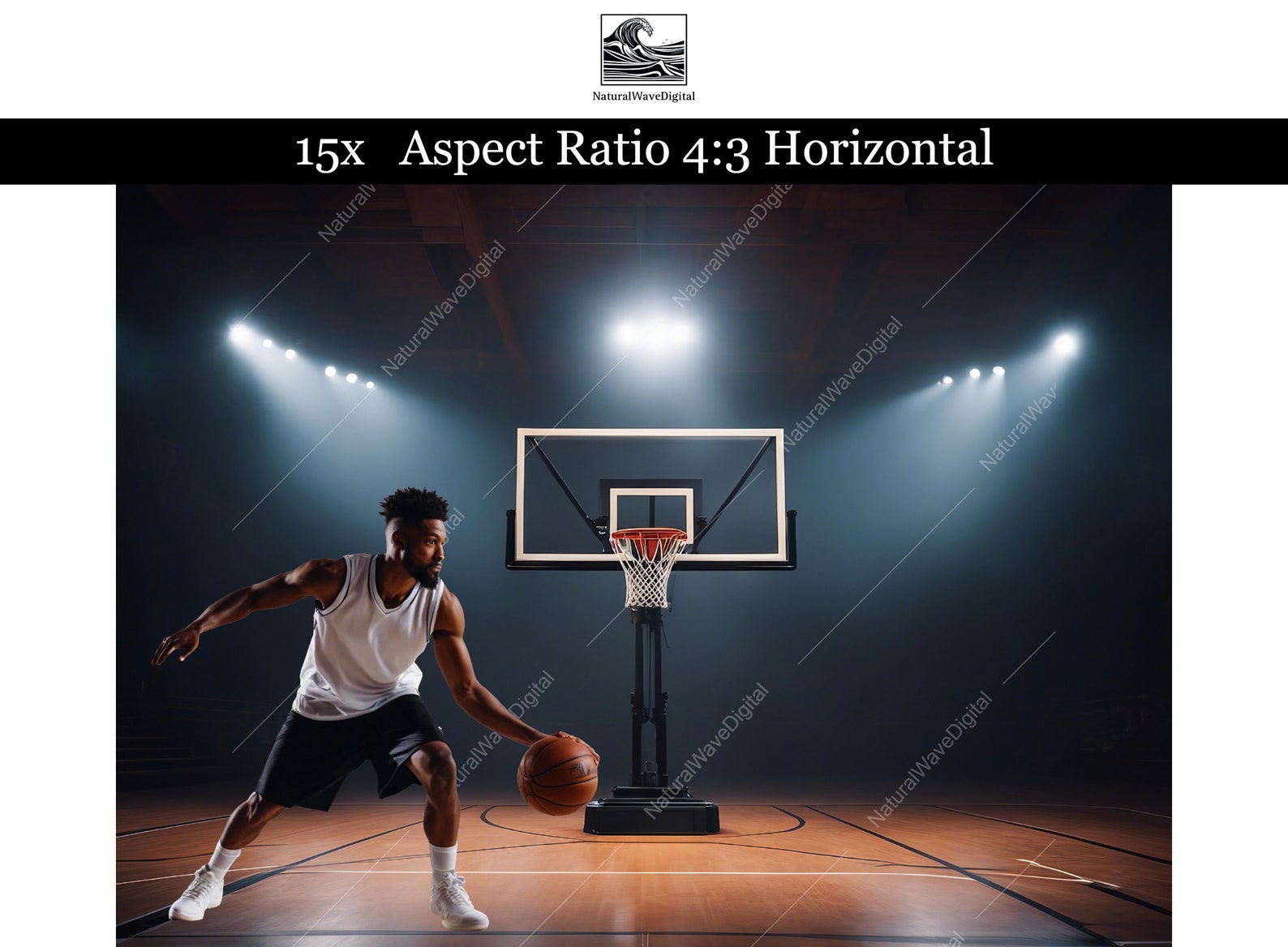 20 Basketball Court Spotlight Backdrops, Basketball Digital Backdrop ...