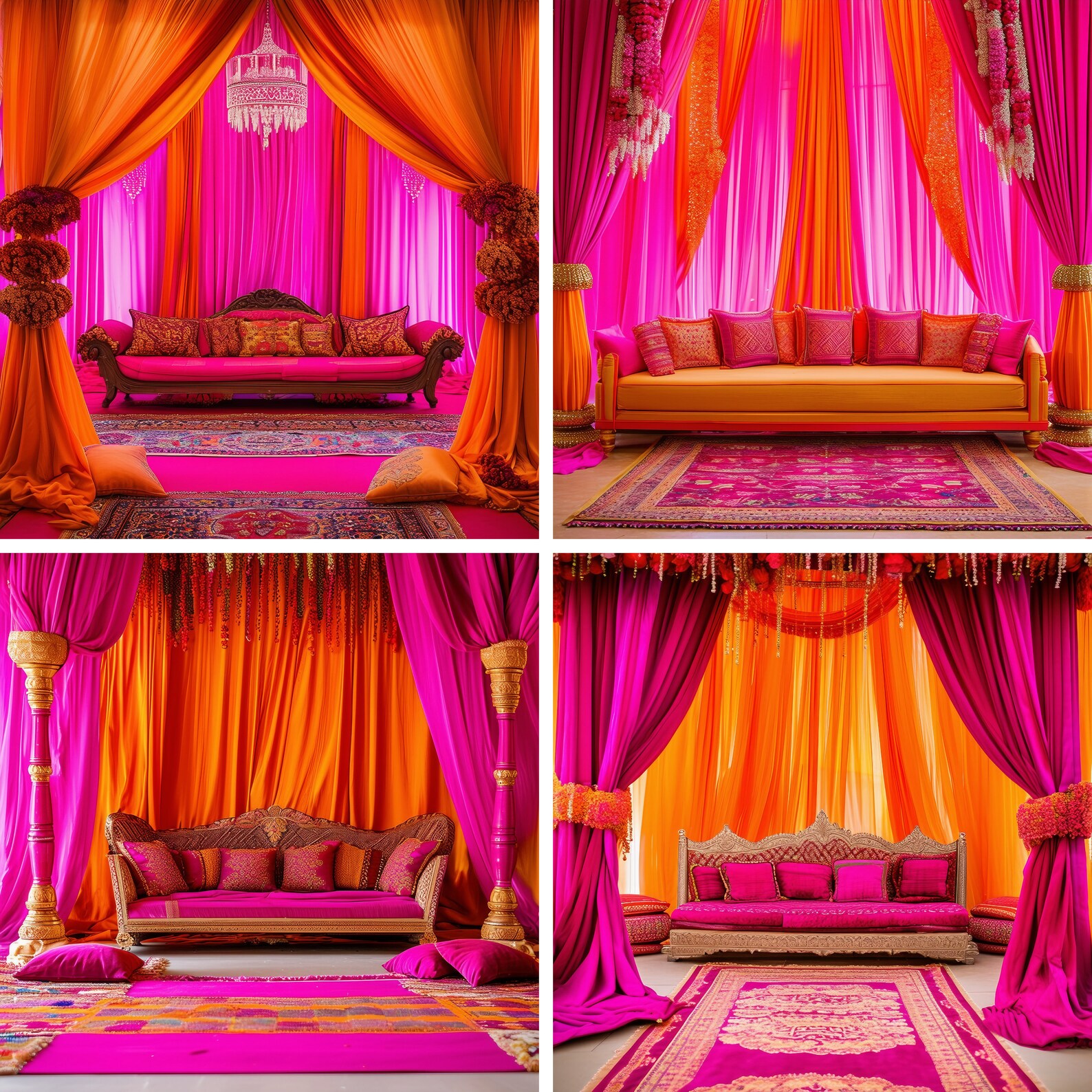 16x Indian Style Wedding Backdrops,hues of India Backdrops,wedding ...